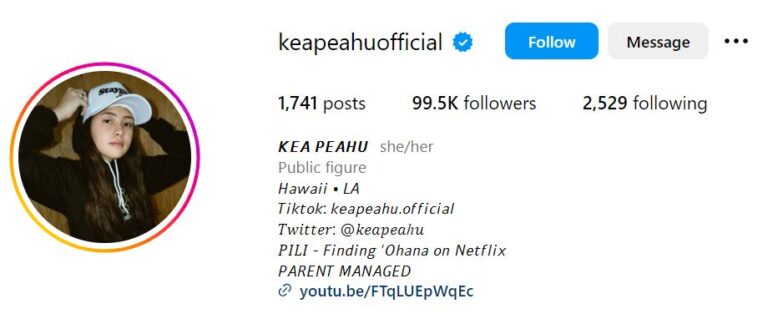 Kea Peahu - Wiki, Biography, Height, Age, Boyfriend, Family & Facts