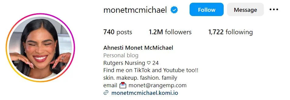 Who is Monet Mcmichael? Age, Height, Parents, Net Worth, Boyfriend ...