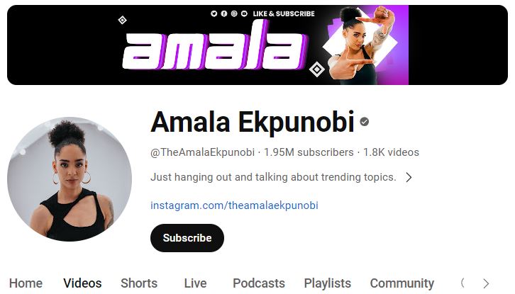 Who Is Amala Ekpunobi? All About Youtuber